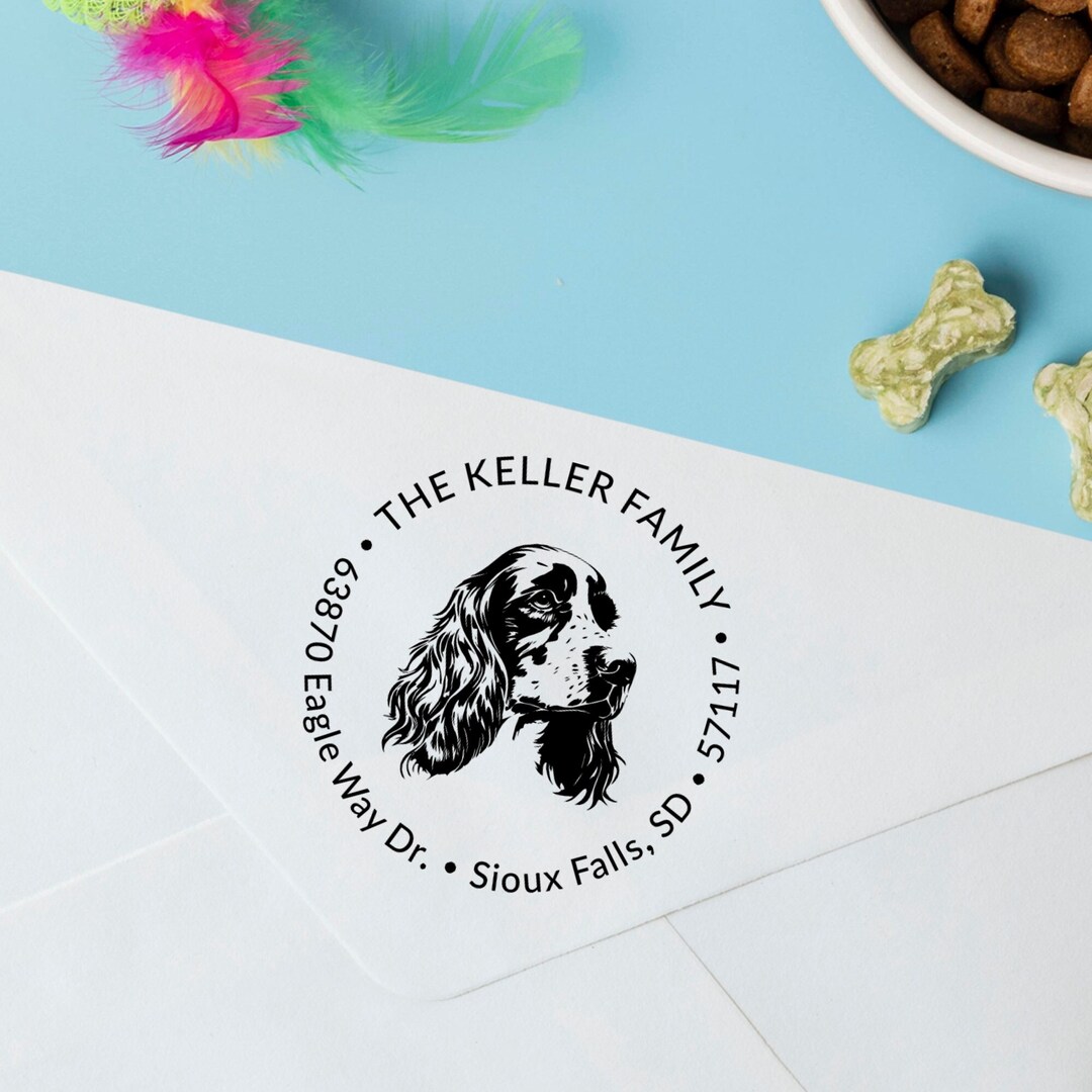 Custom English Springer Spaniel Stamp | English Springer Spaniel Self ...