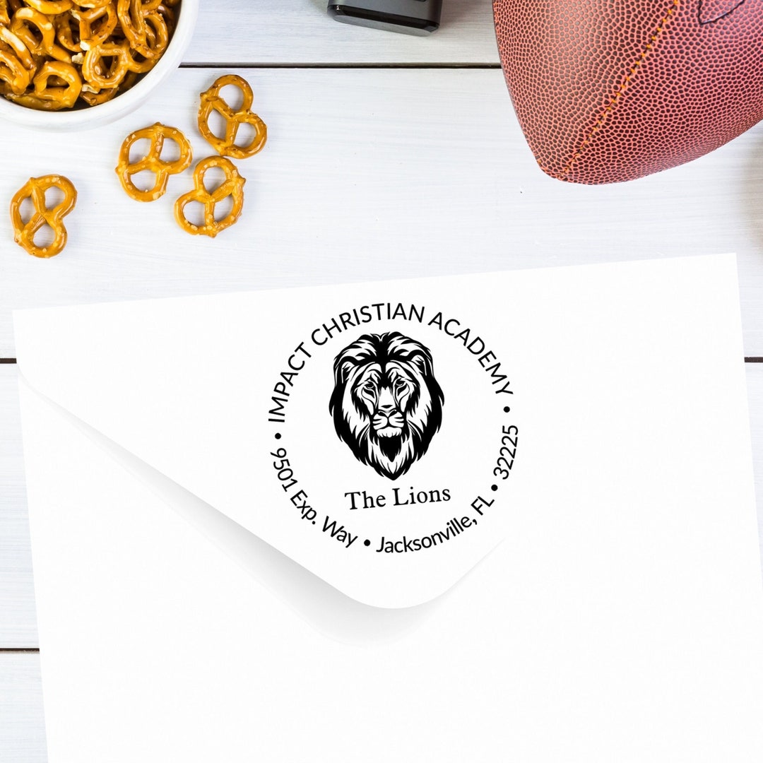 Custom Lion Mascot Stamp | Lion Custom Self-inking Stamp | Custom Lion ...