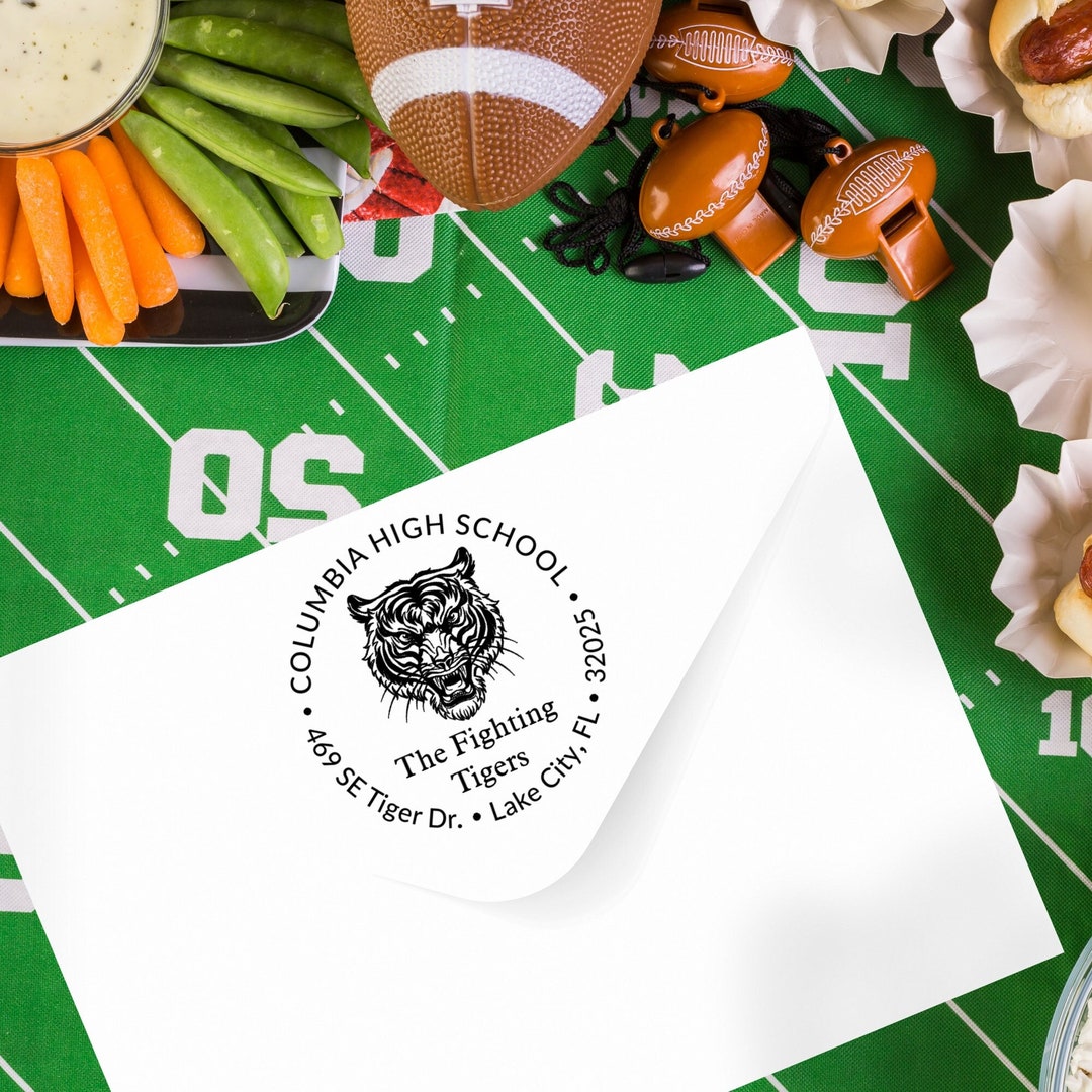 Custom Tigers Mascot Stamp | Fighting Tigers Custom Self-inking Stamp ...