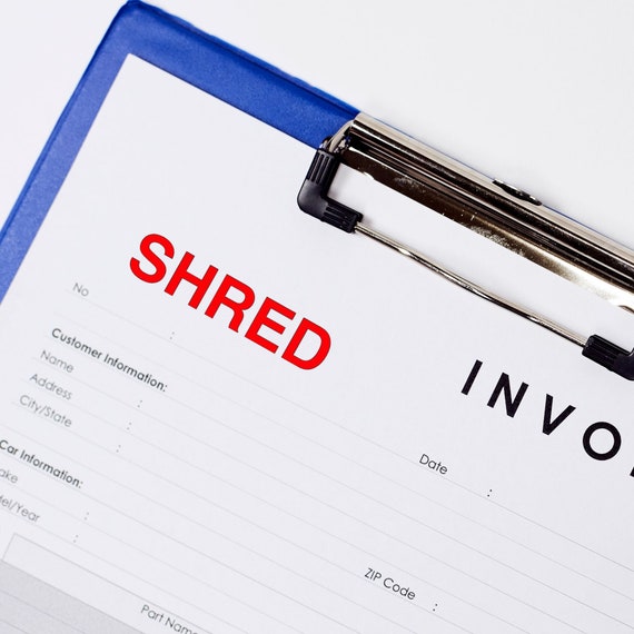 Shred Office Stamp Office Stamper Self-inking Rectangle | Etsy