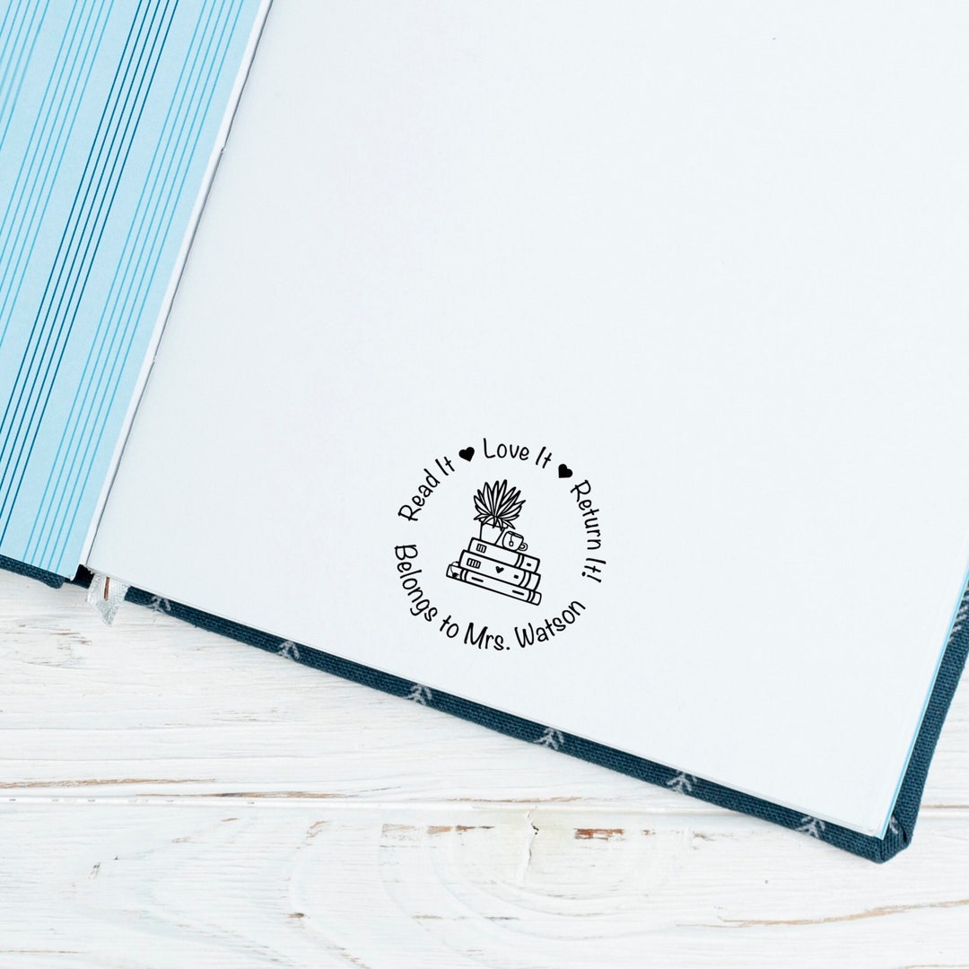 Book Belongs to Personalized Stamp | Custom Read It Love It Return It ...