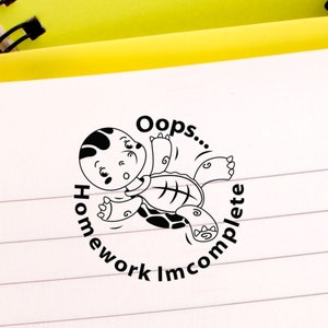Teacher Oops Homework Incomplete Stamp | Teacher Classroom Stamp ...