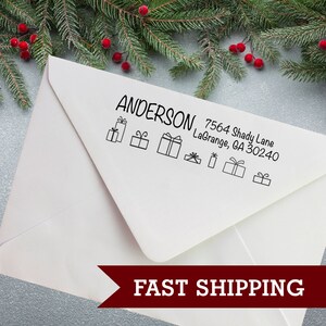 Christmas Gift Personalized Address Stamp | Gift Boxes Address Stamp ...