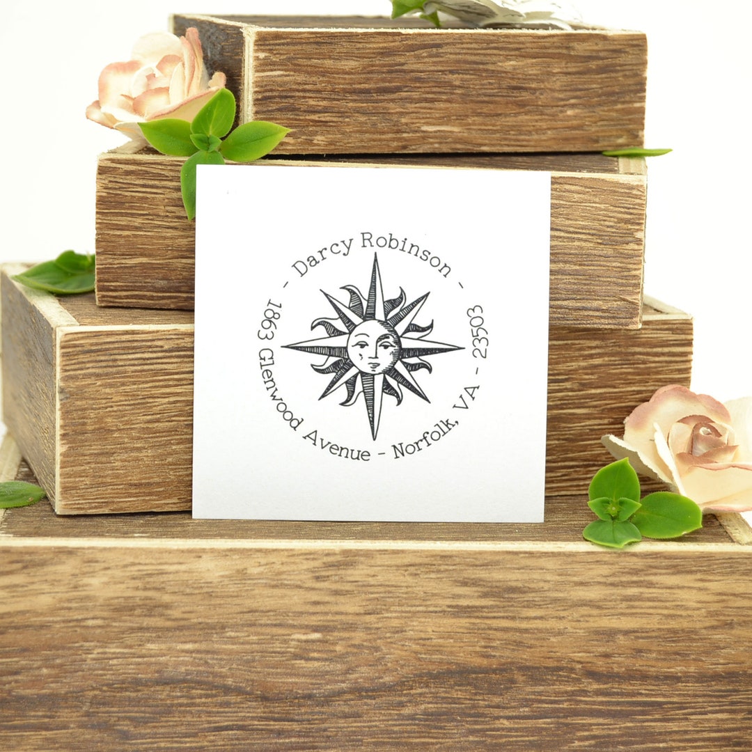 Zodiac Sun Personalized Stamp: Custom Self-inking Stamper - Etsy