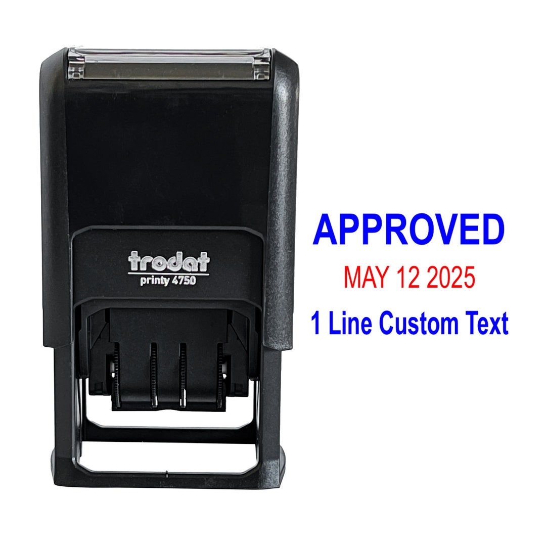 Trodat 4750 Approved Dater Stamp Custom Self Inking Dater Approved Dater Custom Text Self Inking ...