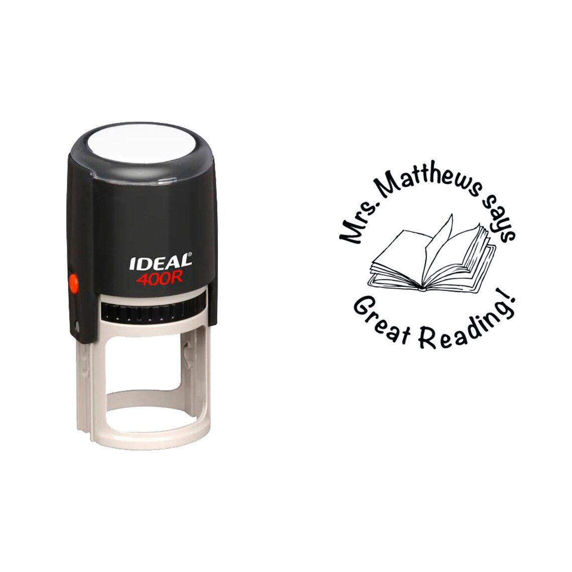 Teacher Great Reading Personalized Stamp | Custom Teacher Great Reading ...