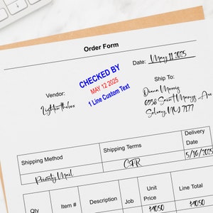 Trodat 4750 Checked by Dater Stamp Custom Self Inking Dater Checked by ...