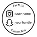 Social Media Stamp Snap-chat Stamp Instagram Stamp FWM - Etsy