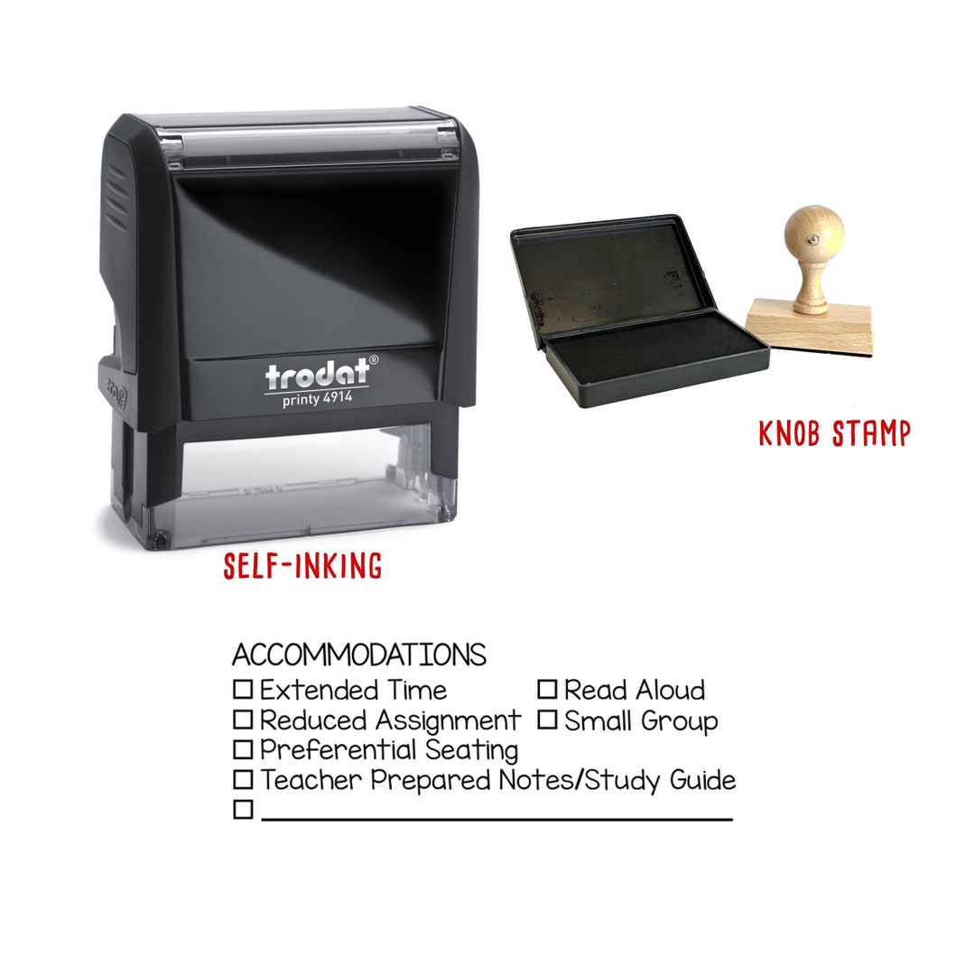 Accommodations Teacher Stamp: Reduced Assignment, Read Aloud, Small ...