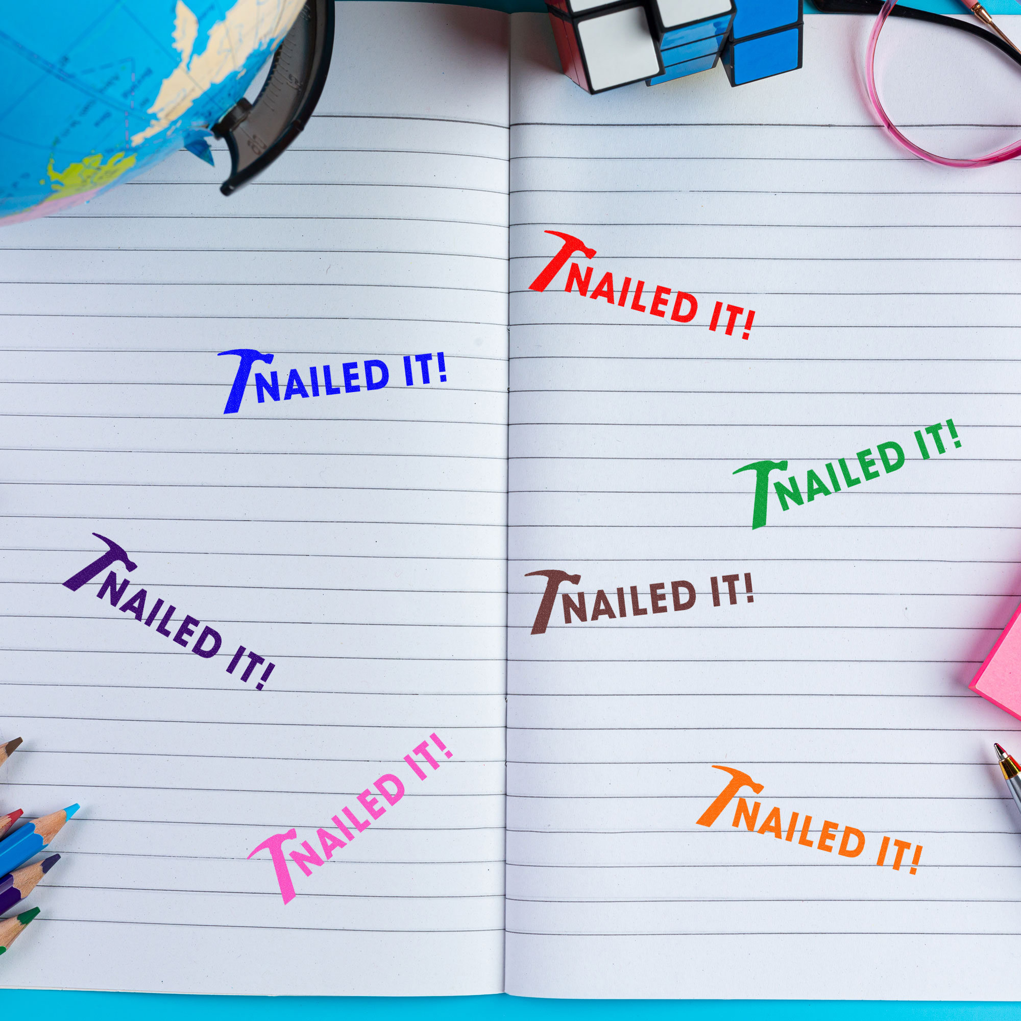 Teacher Nailed It Stamp: Hammer Grading Stamp - Etsy