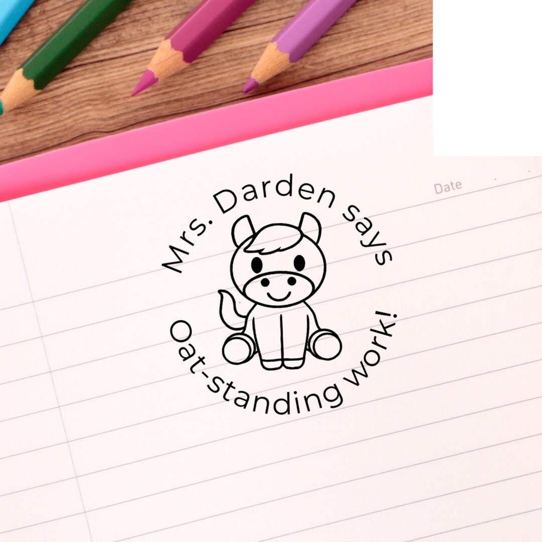 Personalized Pony Teacher Stamp: Custom Horse Classroom Stamp - Etsy