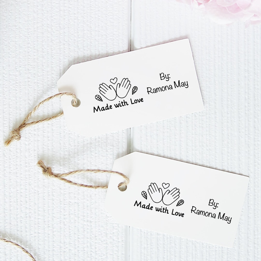 Hand Heart Hand Made Stamp | Hand Made Stamp | Hand Made Tag Stamp ...