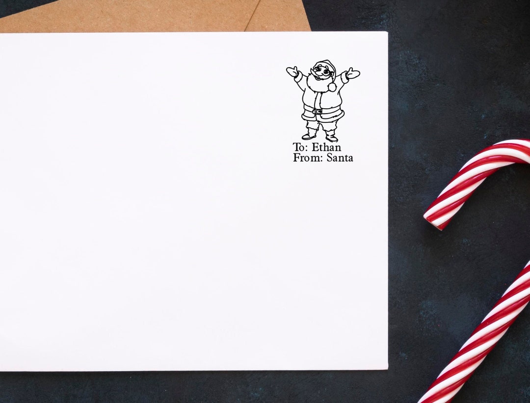 Personalized Santa Gift Stamp: Custom Christmas Present Tag - Etsy