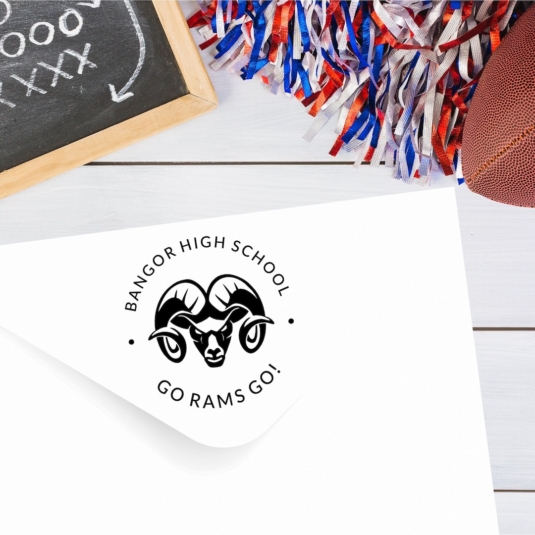 Custom Rams Mascot Stamp | Rams Custom Self-inking Stamp | Custom Rams ...