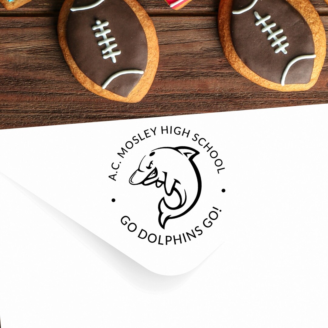 Custom Dolphins Mascot Stamp | Dolphins Custom Self-inking Stamp ...