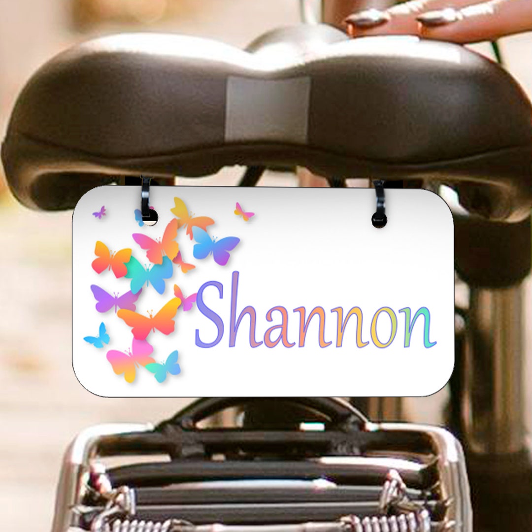 Personalized Butterfly Bicycle License Plate - Custom Name Bike Tag - Etsy