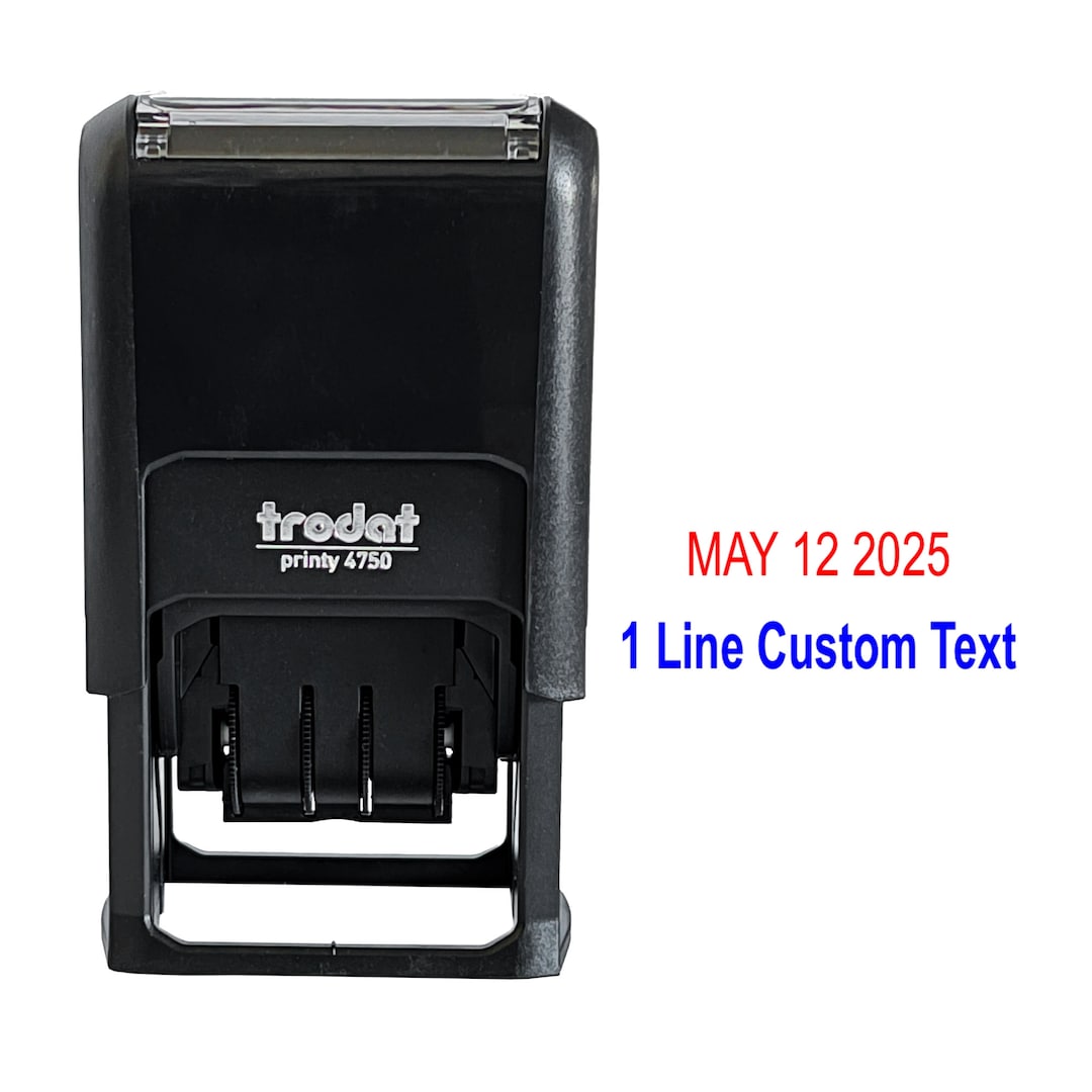 Custom Bottom Line Dater Stamp Custom Self Inking Dater 1 Line Dater ...