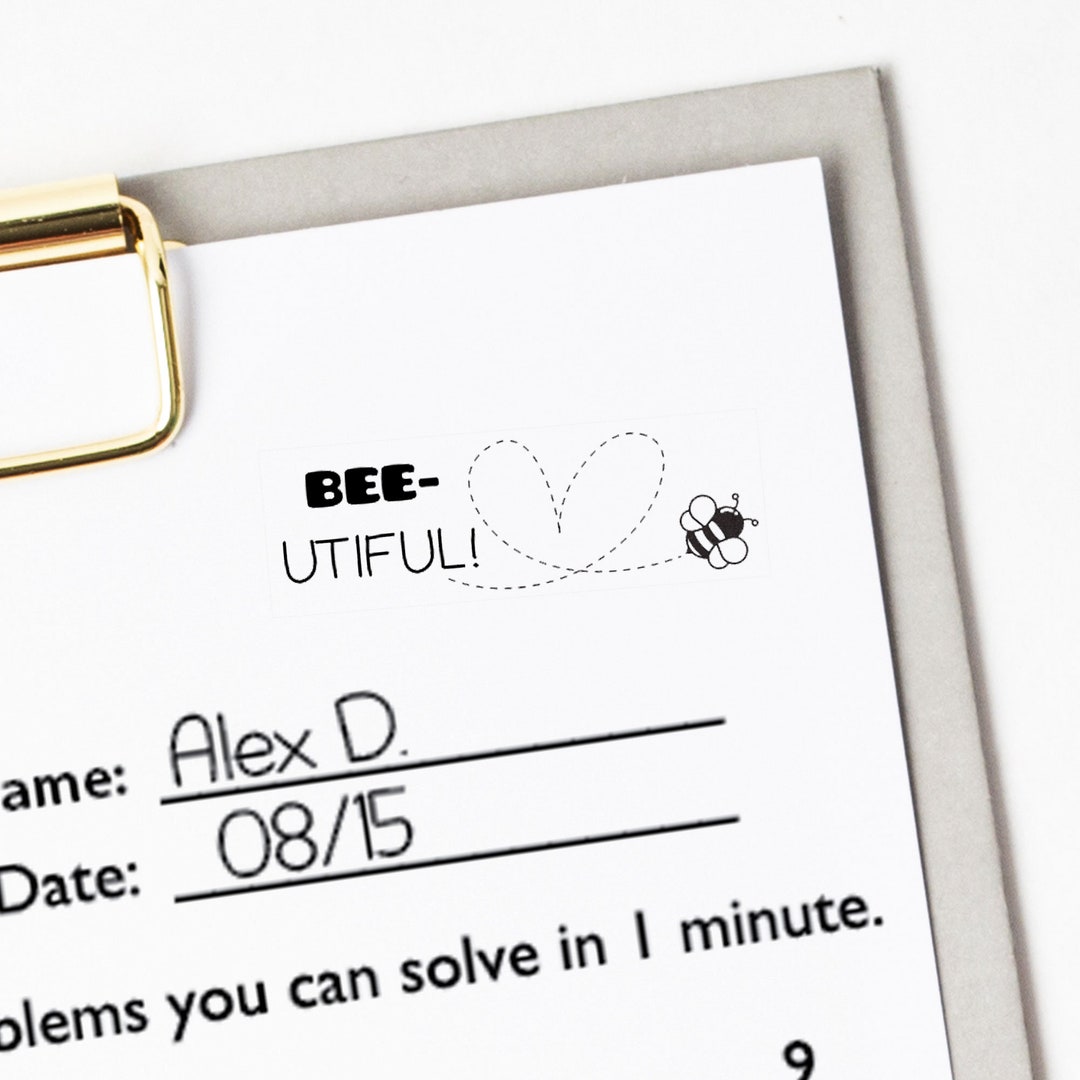 Teacher Bee-utiful Work Stamp: Grading Stamp, Handmade - Etsy