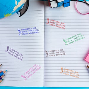 Completed for Skill Practice Teacher Personalized Stamp | Custom ...
