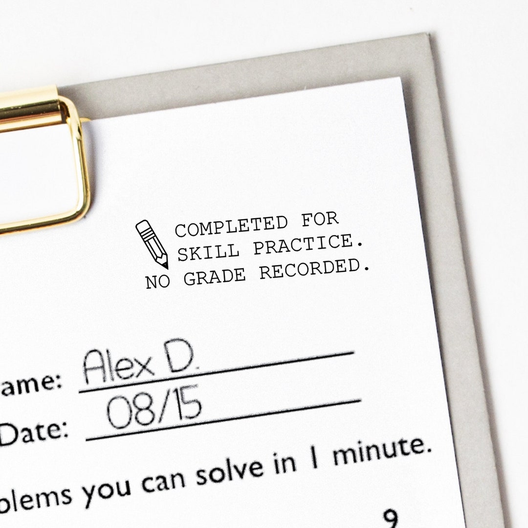Completed for Skill Practice Teacher Personalized Stamp | Custom ...