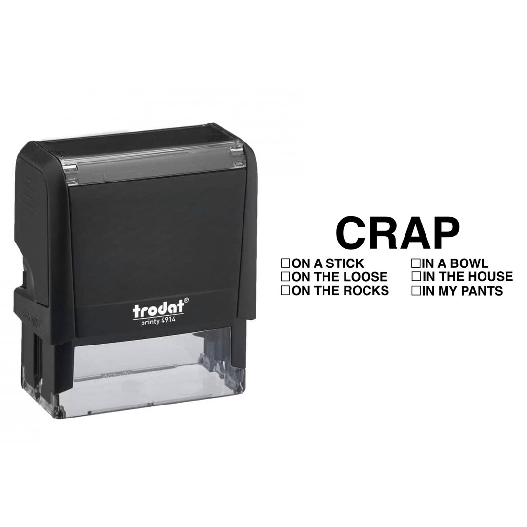 Funny 'crap' Stamp: Trodat Self-inking Gag Gift - Etsy