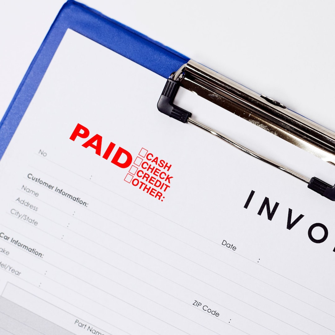 PAID Cash Credit Check Stamp | Office Desk Stamp - Etsy
