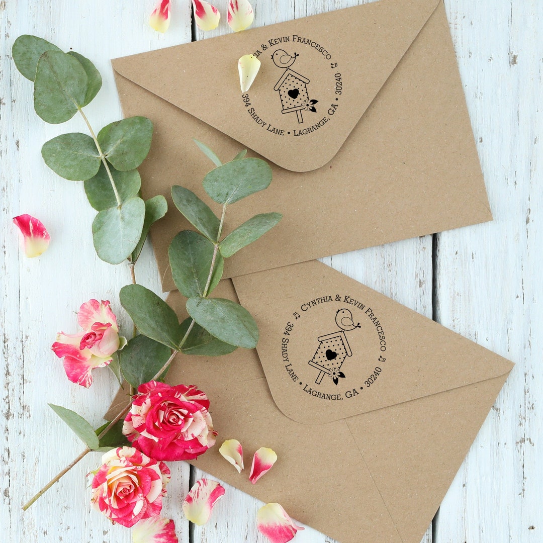 Personalized Birdhouse Address Stamp: Custom Realtor Gift - Etsy