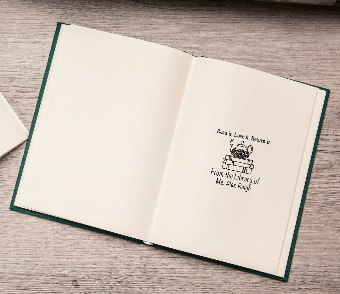 Read It. Love It. Return It. Book Stamp | Library Book Stamp | Tea Pot ...