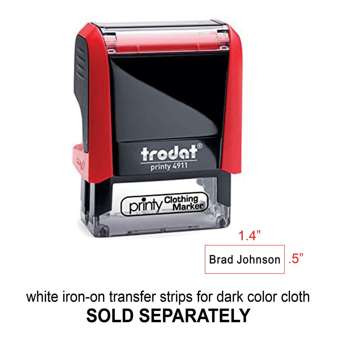 Custom Clothing Stamp: Self-inking Trodat 4911, 1.4" X .5" - Etsy