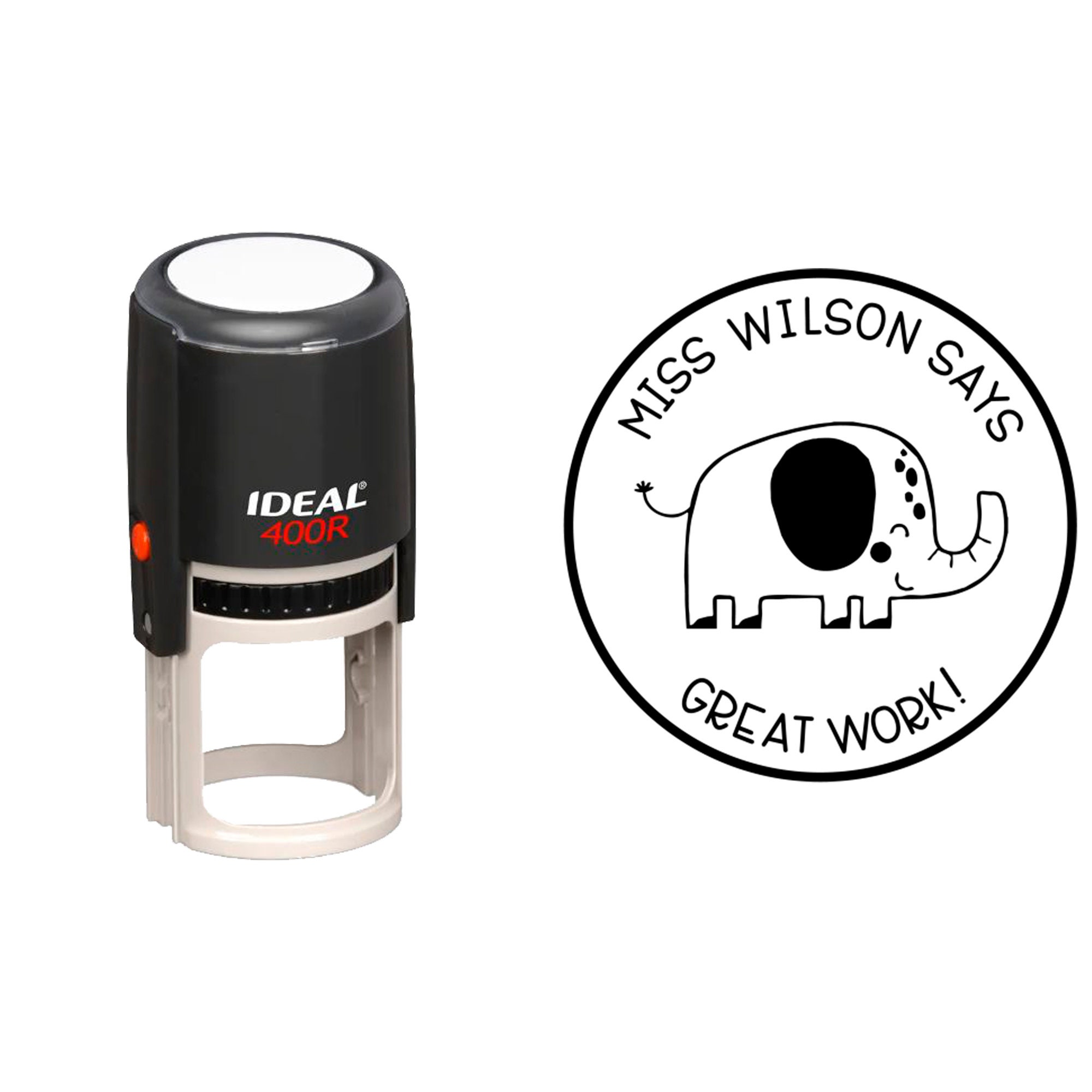 Teacher Elephant Personalized Stamp Custom Teacher Great - Etsy