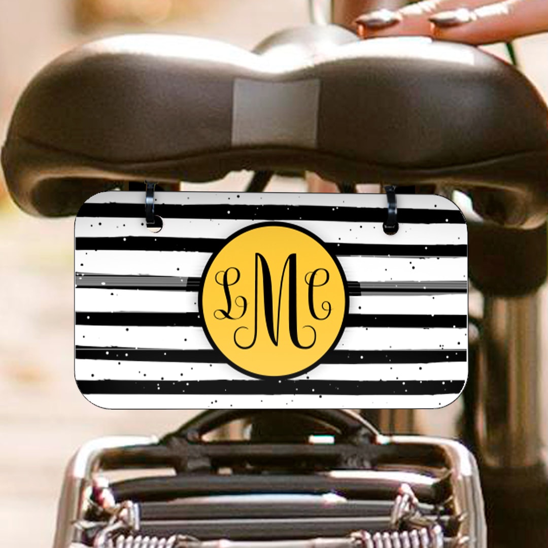 Customized Monogram Bicycle License Plate | Monogram Bike License Plate ...