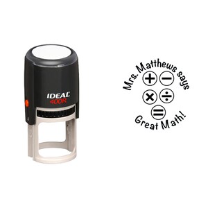 Teacher Great Math Personalized Stamp | Custom Teacher Great Math Stamp ...
