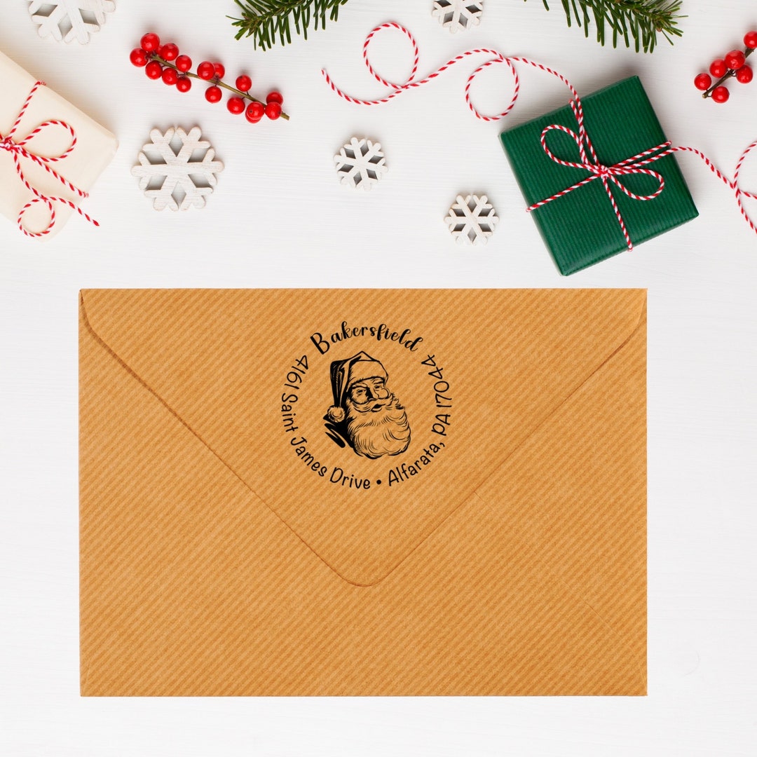 Santa Christmas Address Stamp | Santa Claus Address Stamp | Christmas ...