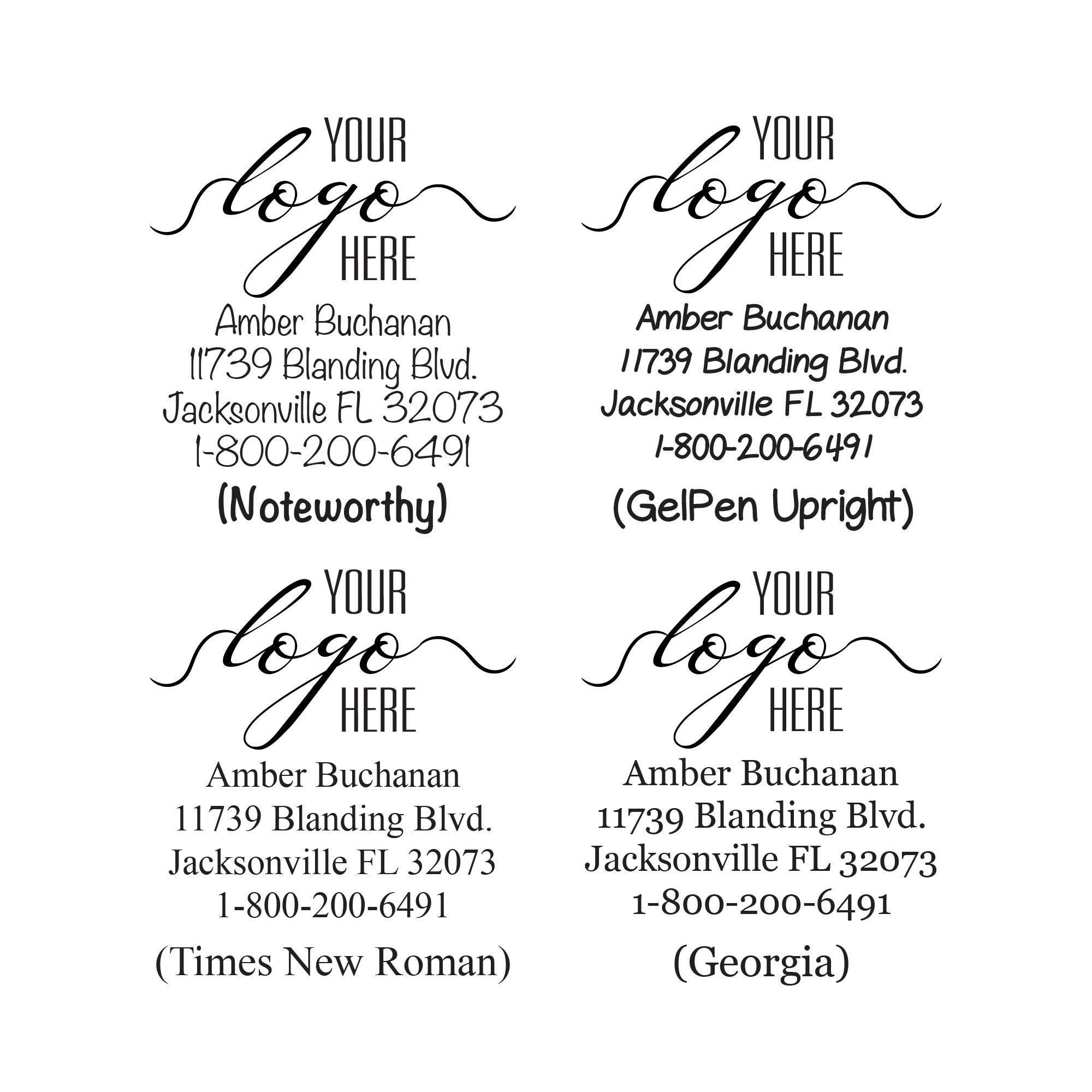 Custom Logo Address Stamp: Square Self-inking or Knob Stamp - Etsy