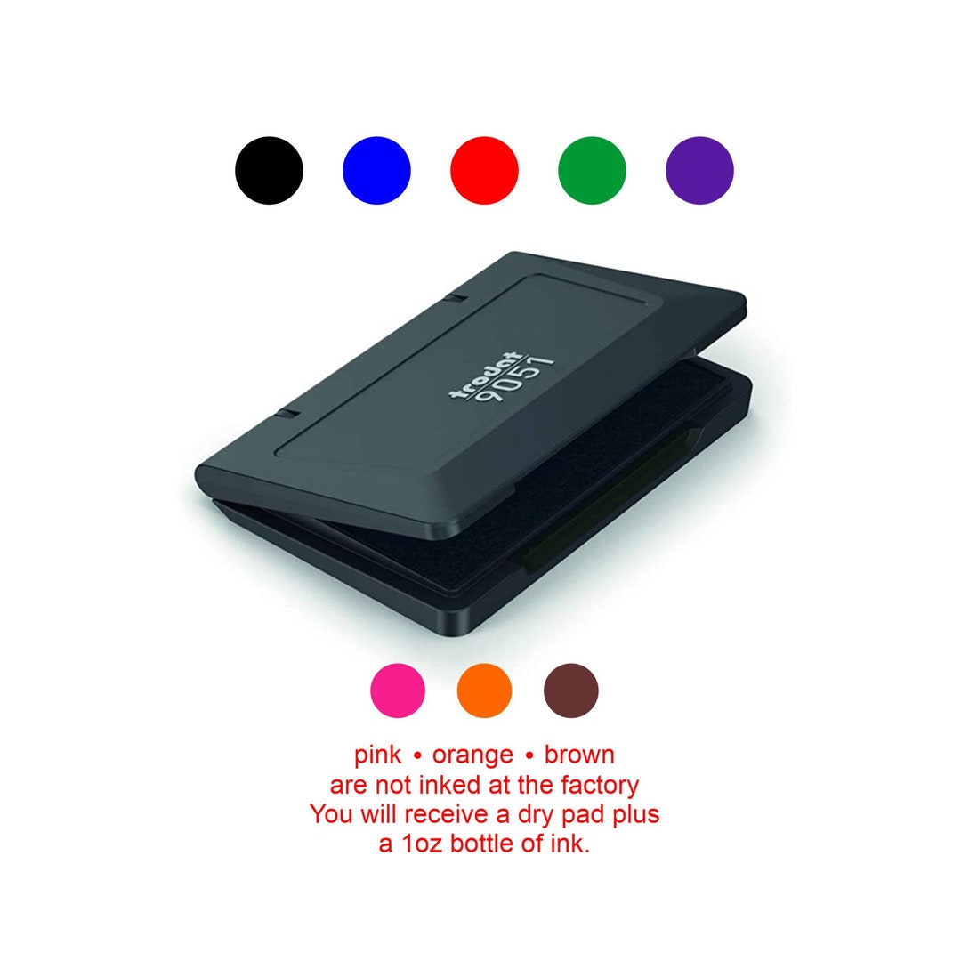 Trodat Black Ink Pad: Water Based for Hand Stamps (2x3.5 Inch) - Etsy