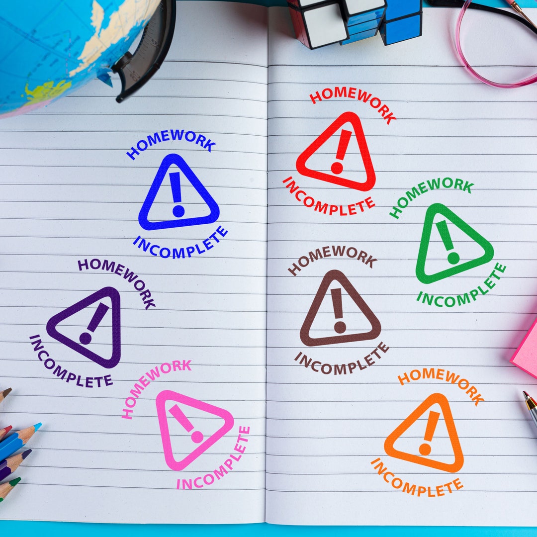 Teacher Homework Incomplete Stamp | Teacher Classroom Stamp Incomplete ...