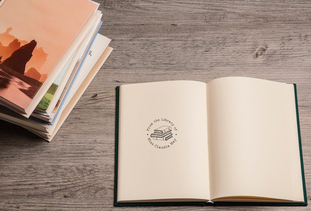 From the Library of Book Stamp | Round Book Stamp | Round Library Stamp ...