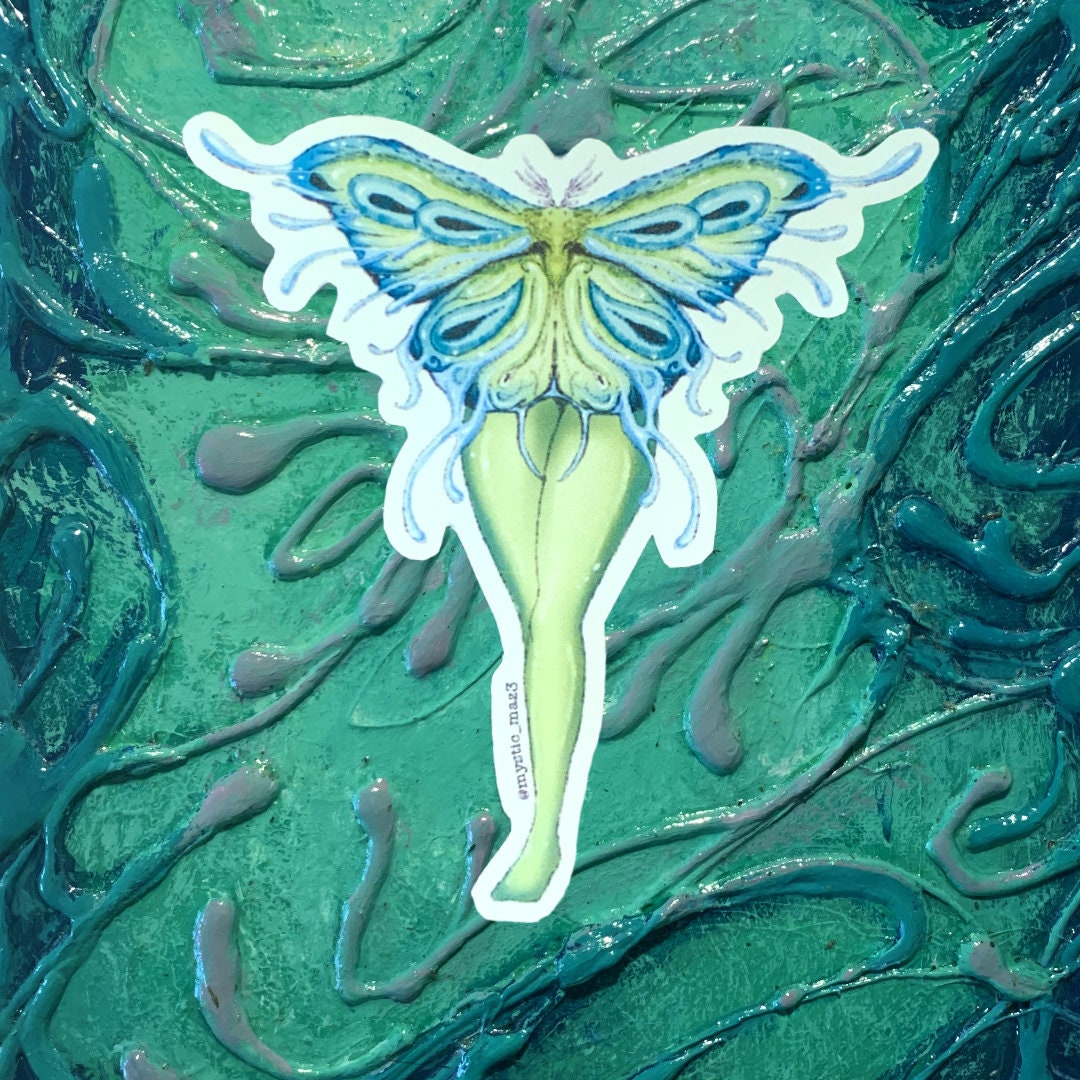 Green Morph Moth Lady Etsy