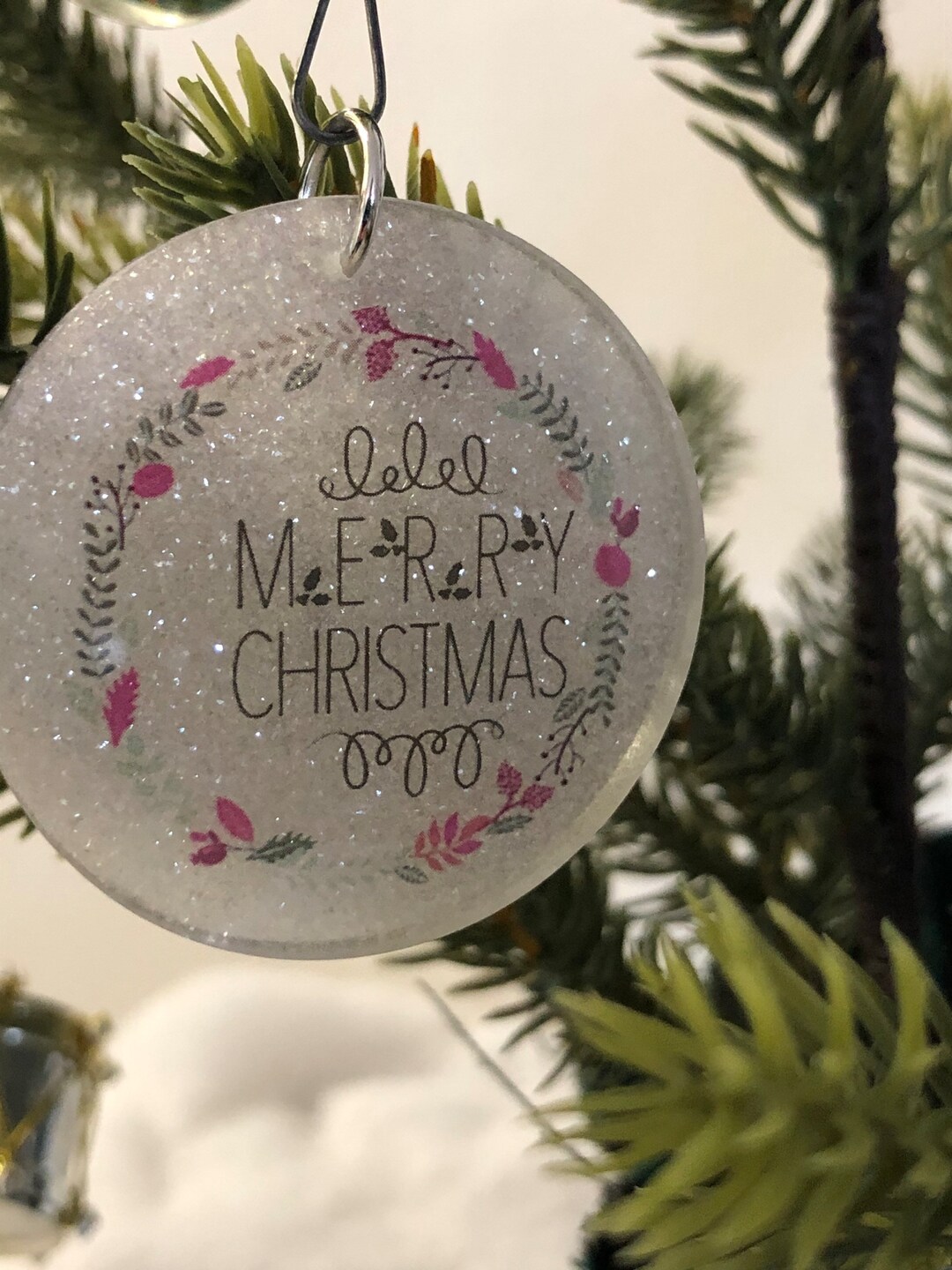 Merry Christmas Ornament - Etsy