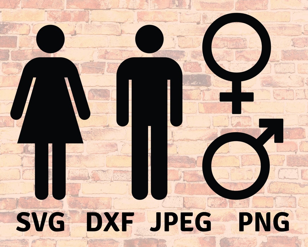 Gender Symbols Svg Female Male Silhouette File Cricut Genders Clipart