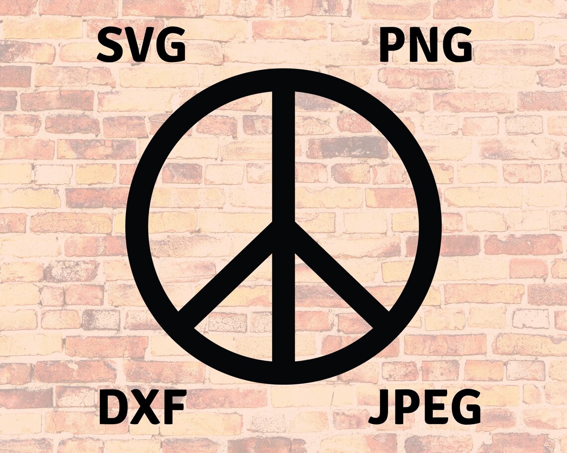 Paz SVG Peace Silhouette Descargar Peace Cut File Cricut - Etsy España