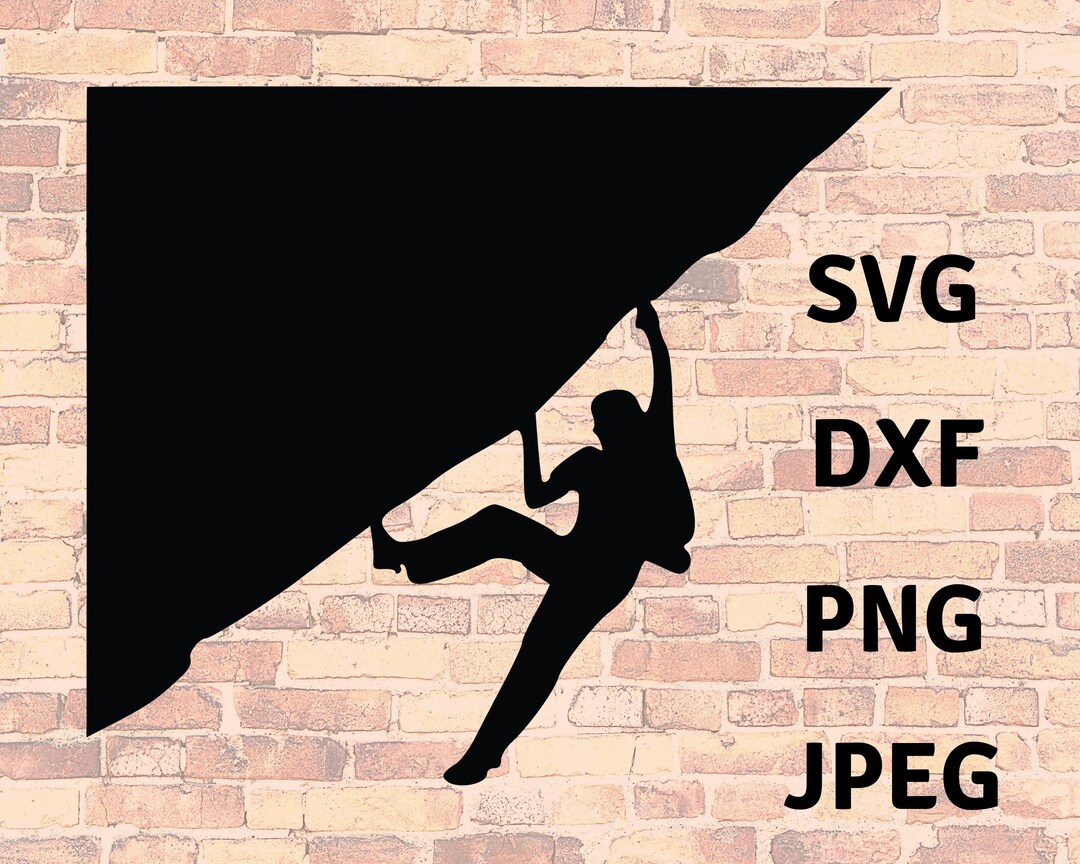 Climbing SVG Rock Climbing Cut File Cricut Transparent Background ...