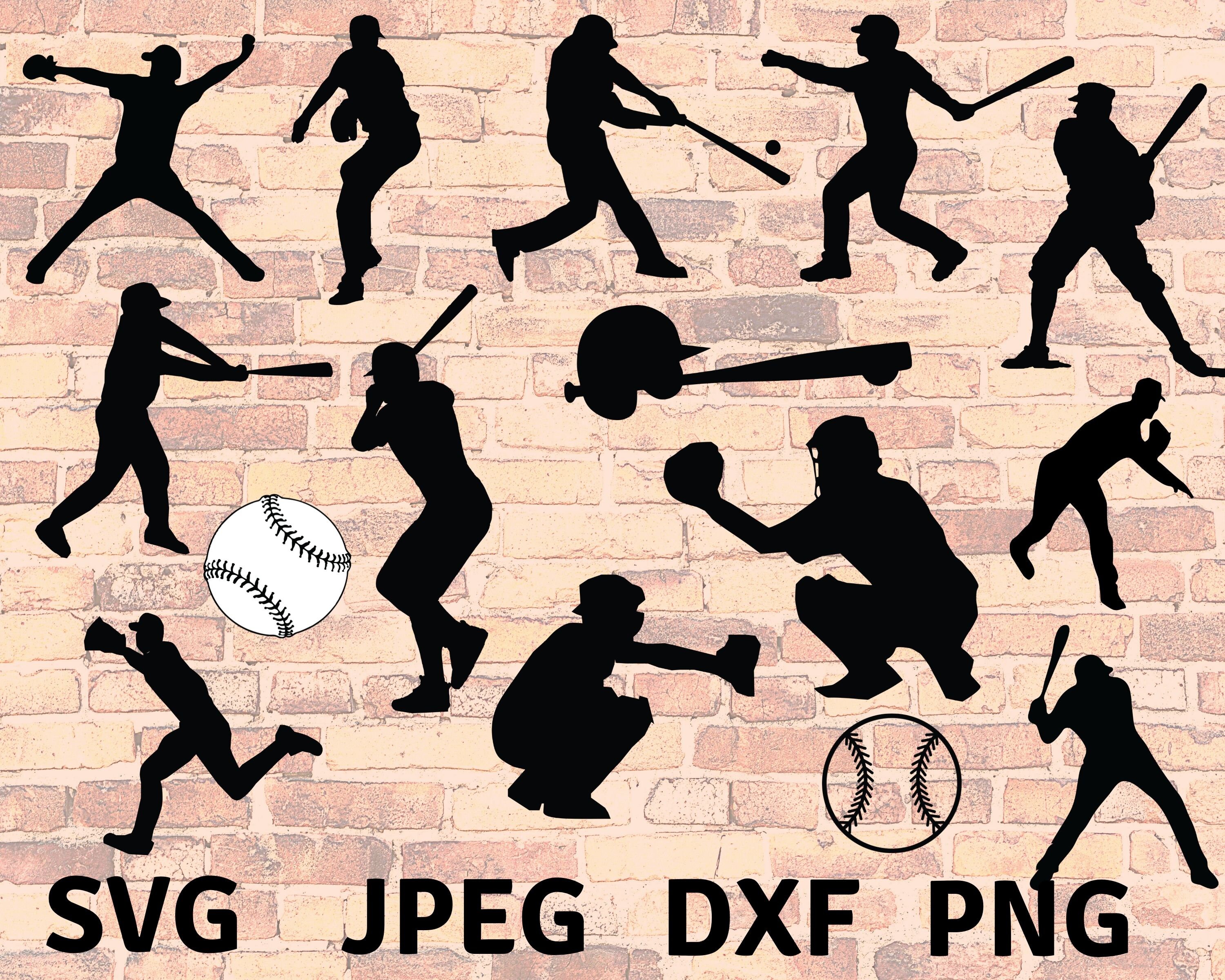 Drawing & Illustration Baseball Player Cutfile Baseball Player svg ...