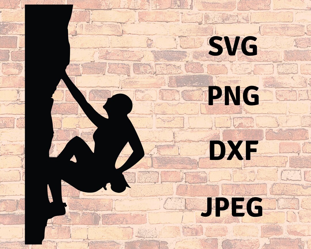Climbing SVG Rock Climbing Cut File Cricut Transparent Background ...