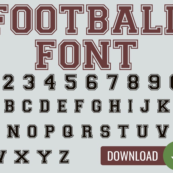 Football Jersey Font - Etsy