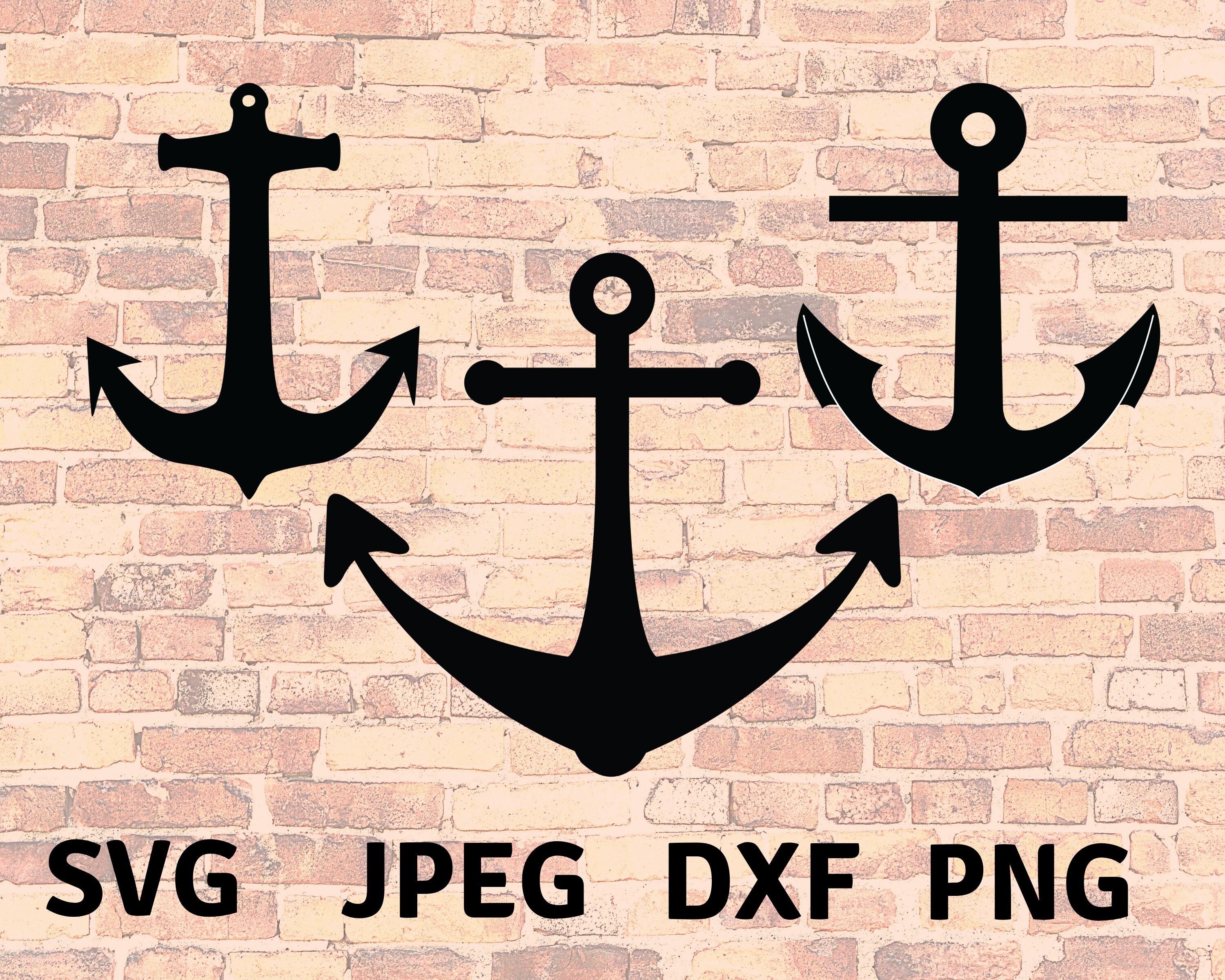 Anchors SVG Set of Anchors Cut File Cricut 3 Anchors Clipart ...