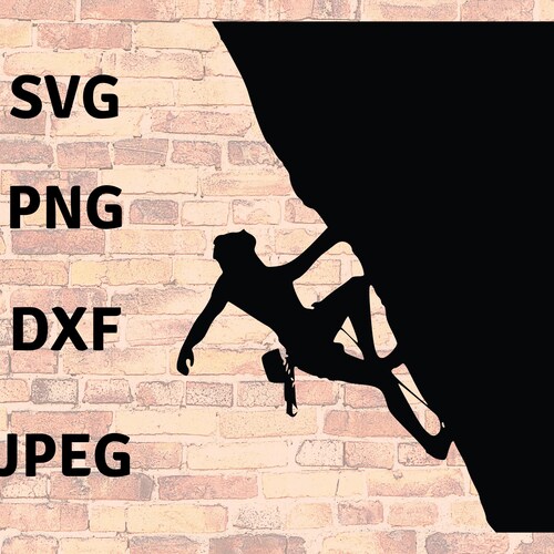Climbing SVG Rock Climbing Cut File Cricut Transparent - Etsy