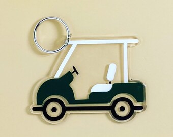 Golf Cart Keychain - Etsy
