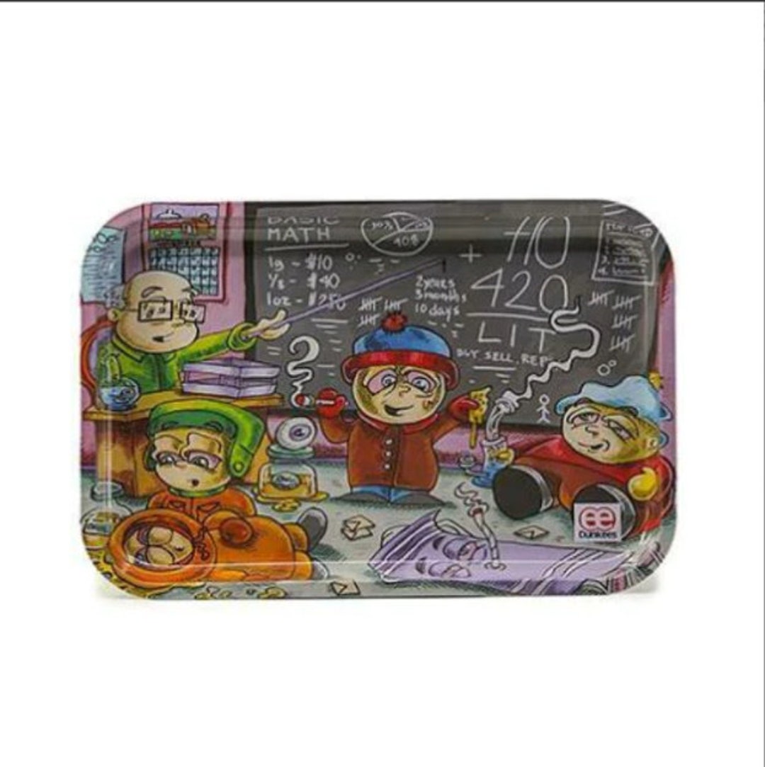 SOUTH PARK CLASSROM Metal Rolling Tray Medium Dunkees Joke Gift Roll ...