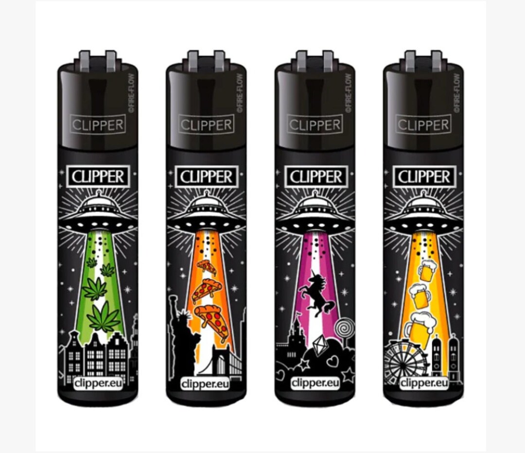 UFO ALIEN ABDUCTION Clipper Lighters - Buy Individual or Whole Set ...